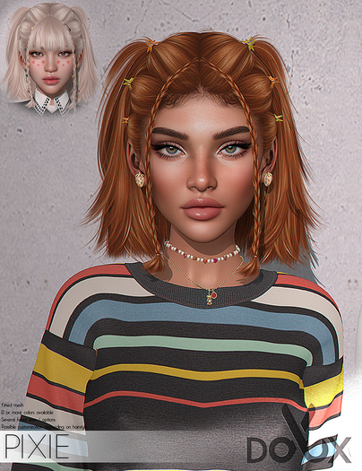 Second Life Marketplace - DOUX - Pixie hairstyle [BLOGGER PACK]